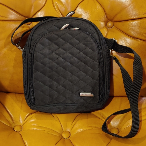 Travelon | Bags | Travelon Black Nylon Quilted Crossbody Bag Purse | Poshmark